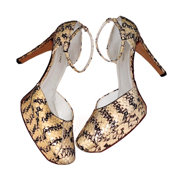 Helmut Lang | Shoes | Helmut Lang Womens 395 Beige Snake Leather ...